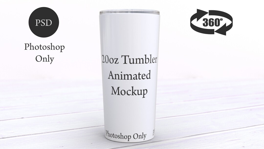 20oz Tumbler Animation, Tumbler Video, Spinning Tumbler Mock Up ...