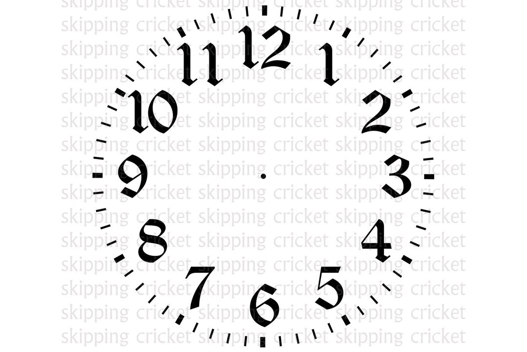 Old English Style Clock Face Svg Dxf Eps Cut File for Cricut Silhouette ...