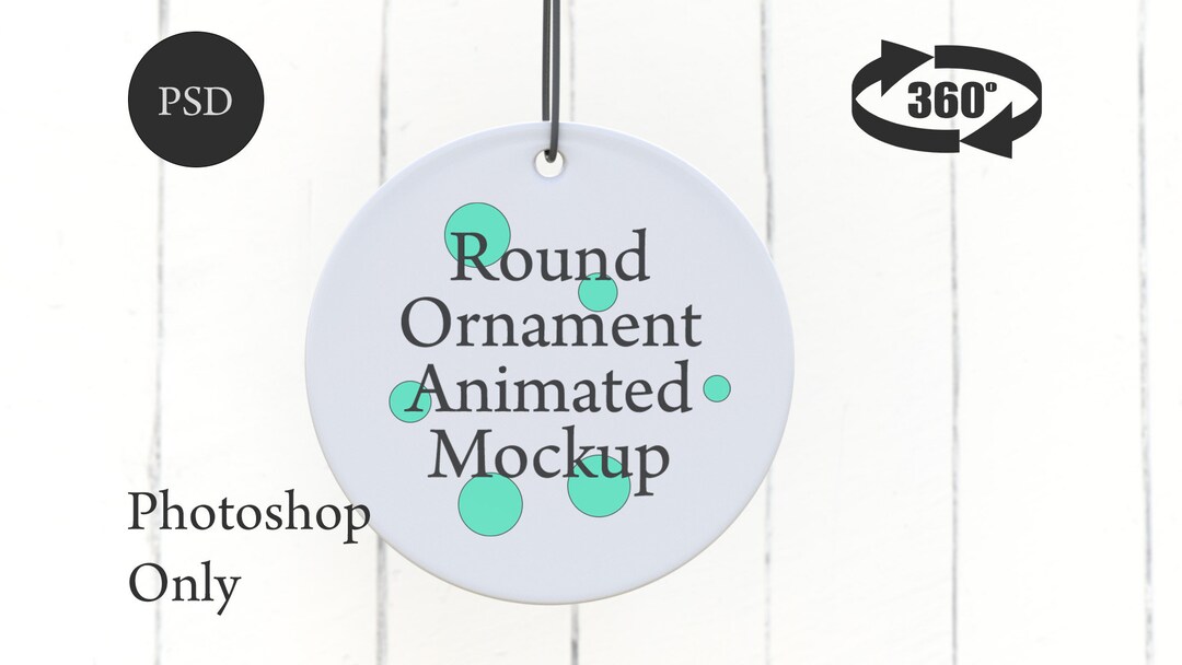 Christmas Ornament Animation, Round Tree Bauble Video, Spinning ...