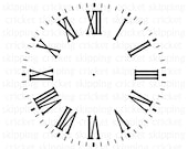 Clock Face Svg Dxf Eps Cut File for Cricut Silhouette - Etsy UK