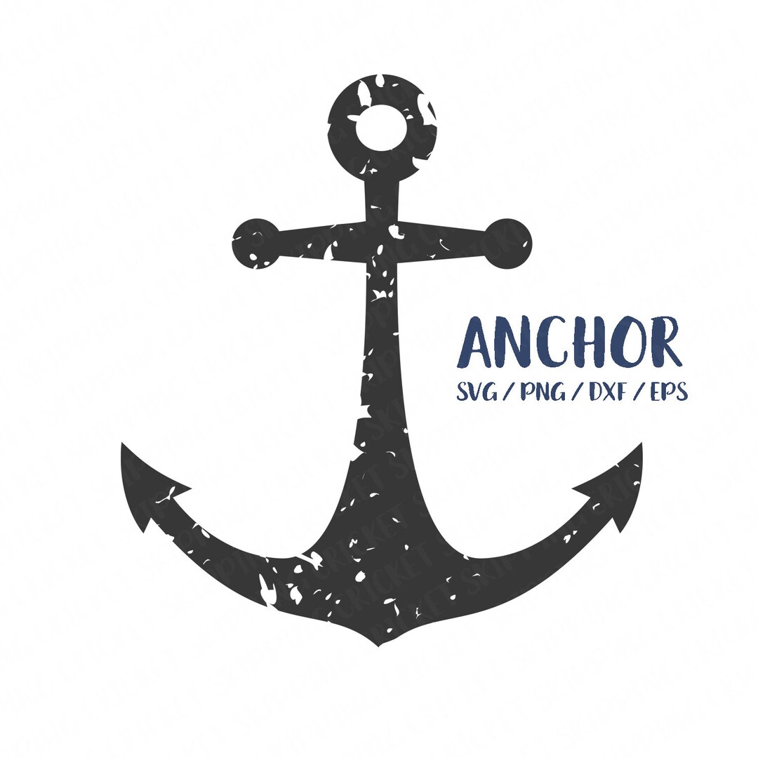 Distressed Anchor Svg, Distressed Anchor Cut File, Worn Anchor Svg ...