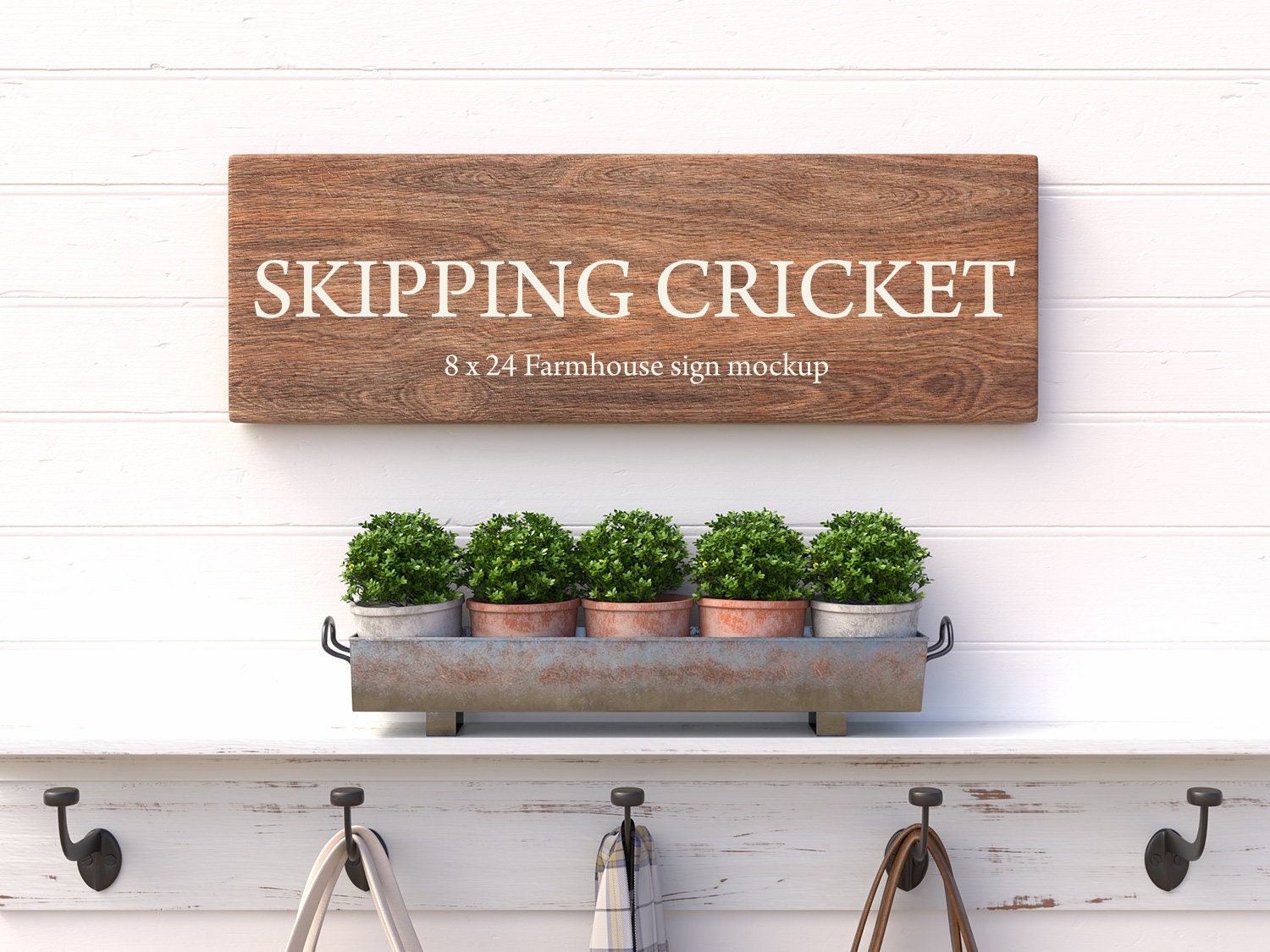 8x24 Farmhouse Sign Mockup Simple Rustic Wood Cottage Styled | Etsy