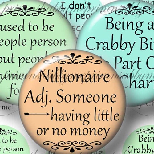 Sassy Quotes 1 Inch Bottle Cap Images Funny 1 Inch Printable | Etsy