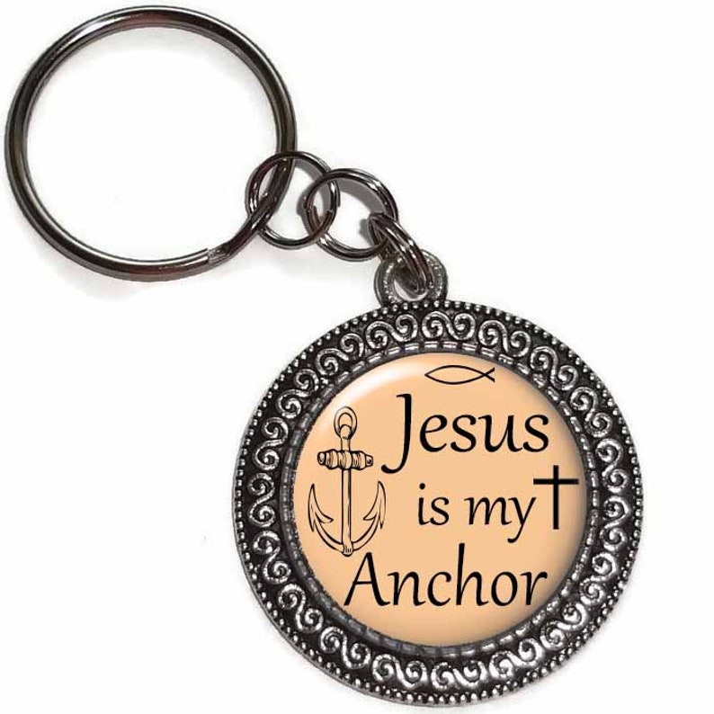 Key Chain Christian Jesus is My Anchor Religious Key Ring | Etsy