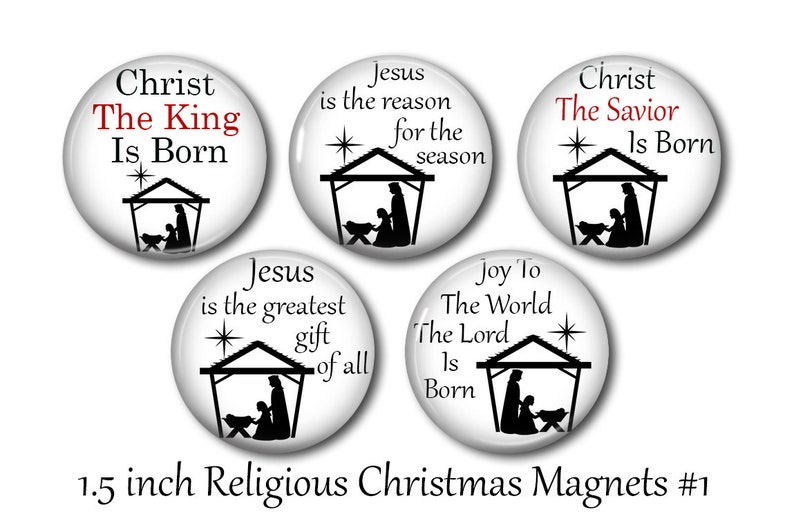 Religious Christmas Refrigerator Magnets Jesus Is The | Etsy