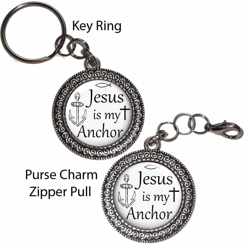 Key Chain Christian Jesus is My Anchor Religious Key Ring | Etsy