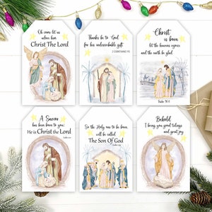 Printable, Christmas Nativity, Tags, Instant Digital Download, Collage ...
