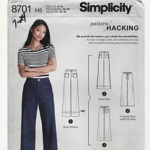 Misses Pants Sewing Pattern, Design Hacking Options, Simplicity 8701 ...