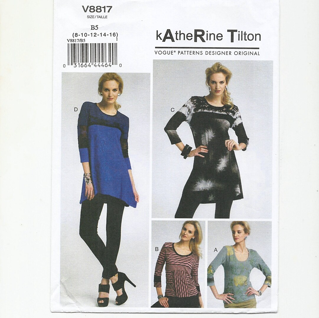 Easy Vogue Misses Tops Sewing Pattern V8817, Katherine Tilton Design ...