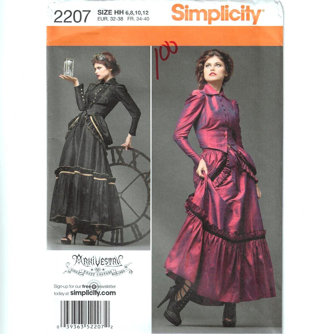 Renaissance Costume Sewing Pattern Simplicity 2207: Jacket and Skirt ...