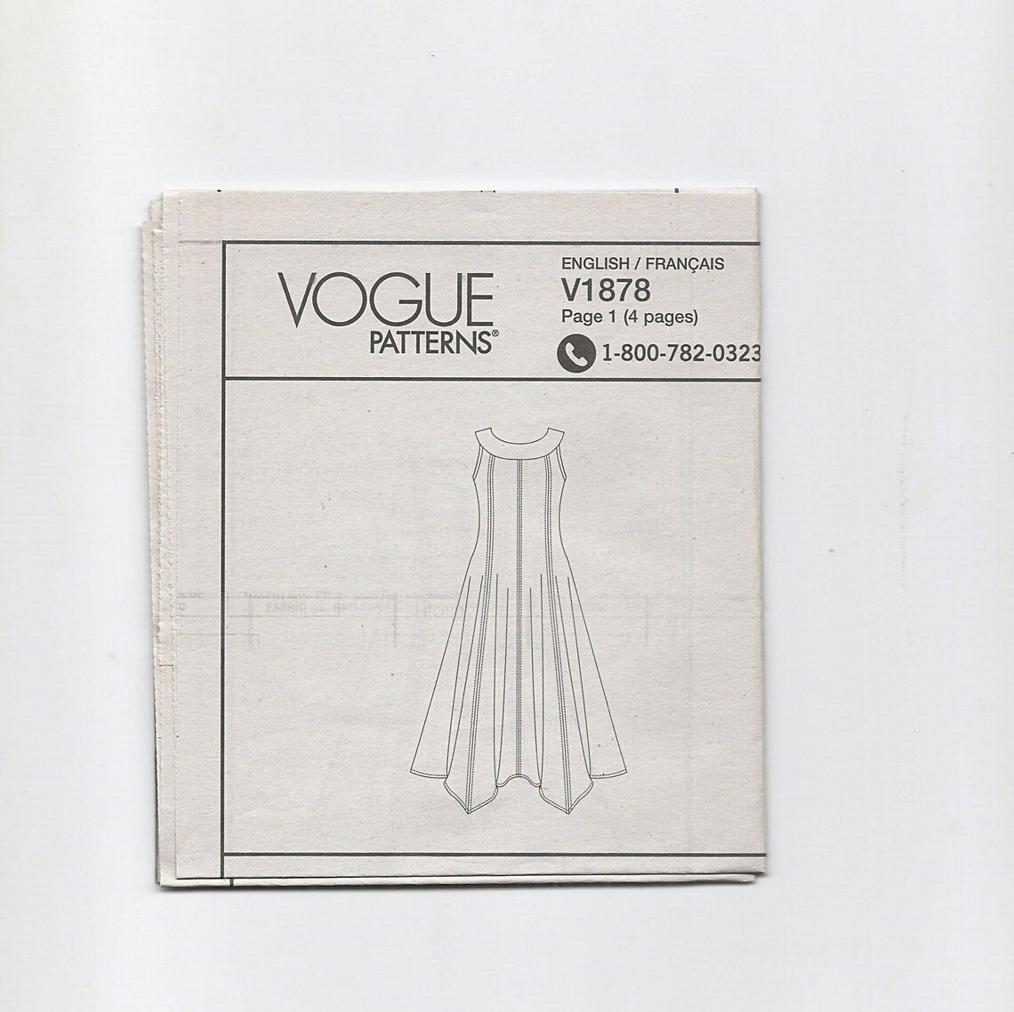 Vogue V1878 Dress Sewing Pattern: Tom and Linda Platt Design, Sizes 6 ...