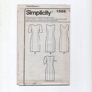 Misses & Women's Dress Sewing Pattern, Amazing Fit Simplicity 1586 ...