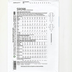 Misses Pullover Dress, Top Sewing Pattern, Simplicity S9098, Cynthia ...