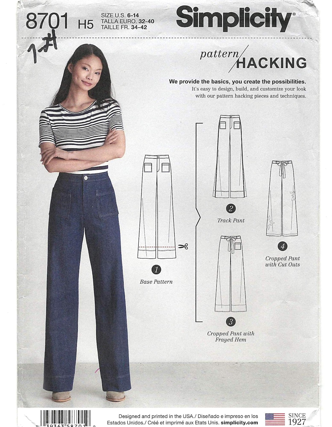 Misses Pants Sewing Pattern, Design Hacking Options, Simplicity 8701 ...