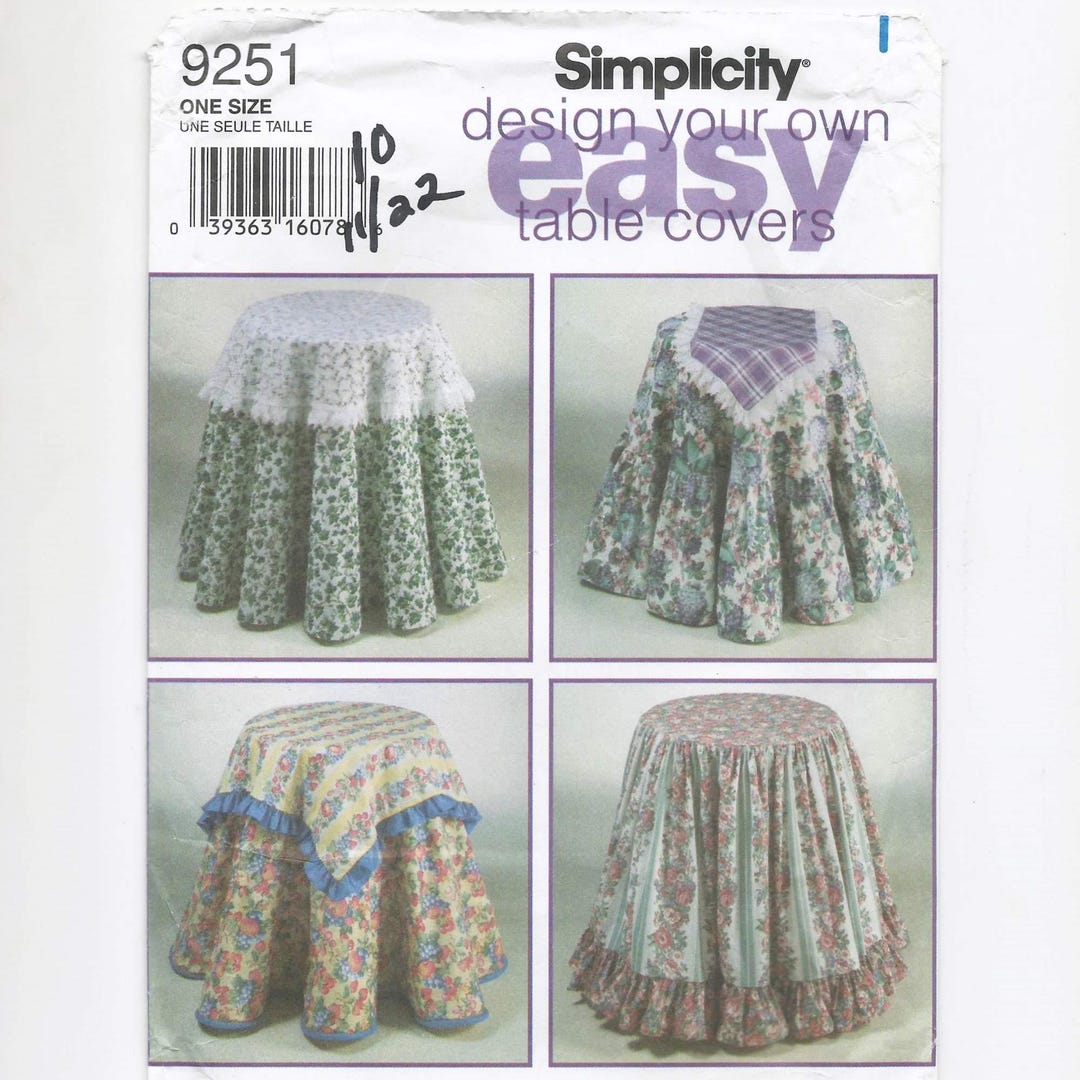 Tablecloths, Table Toppers, Table Runners Easy Sewing Pattern ...