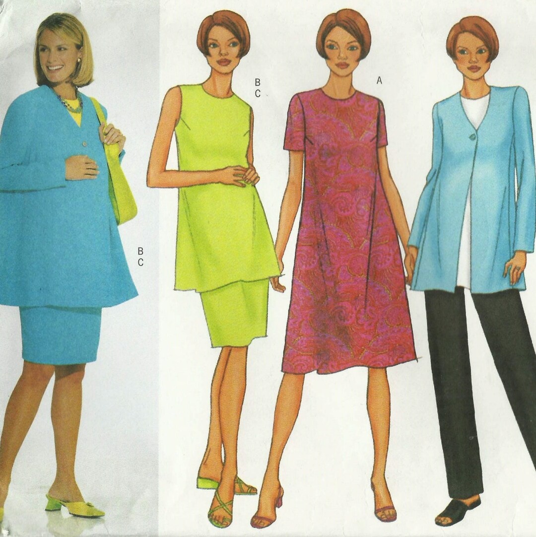 Butterick 6951 Maternity Sewing Pattern: Jacket, Dress, Skirt, Pants ...
