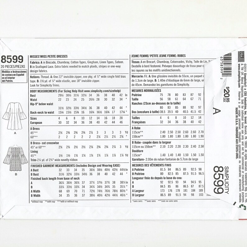 Misses/misses Petite Dress, Cynthia Rowley Design, Simplicity 8599 ...