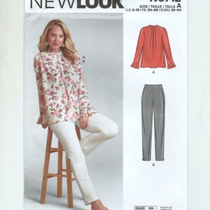 Misses Top and Pants New Look Sewing Pattern N6712, Sizes 6 to 18, Bust ...