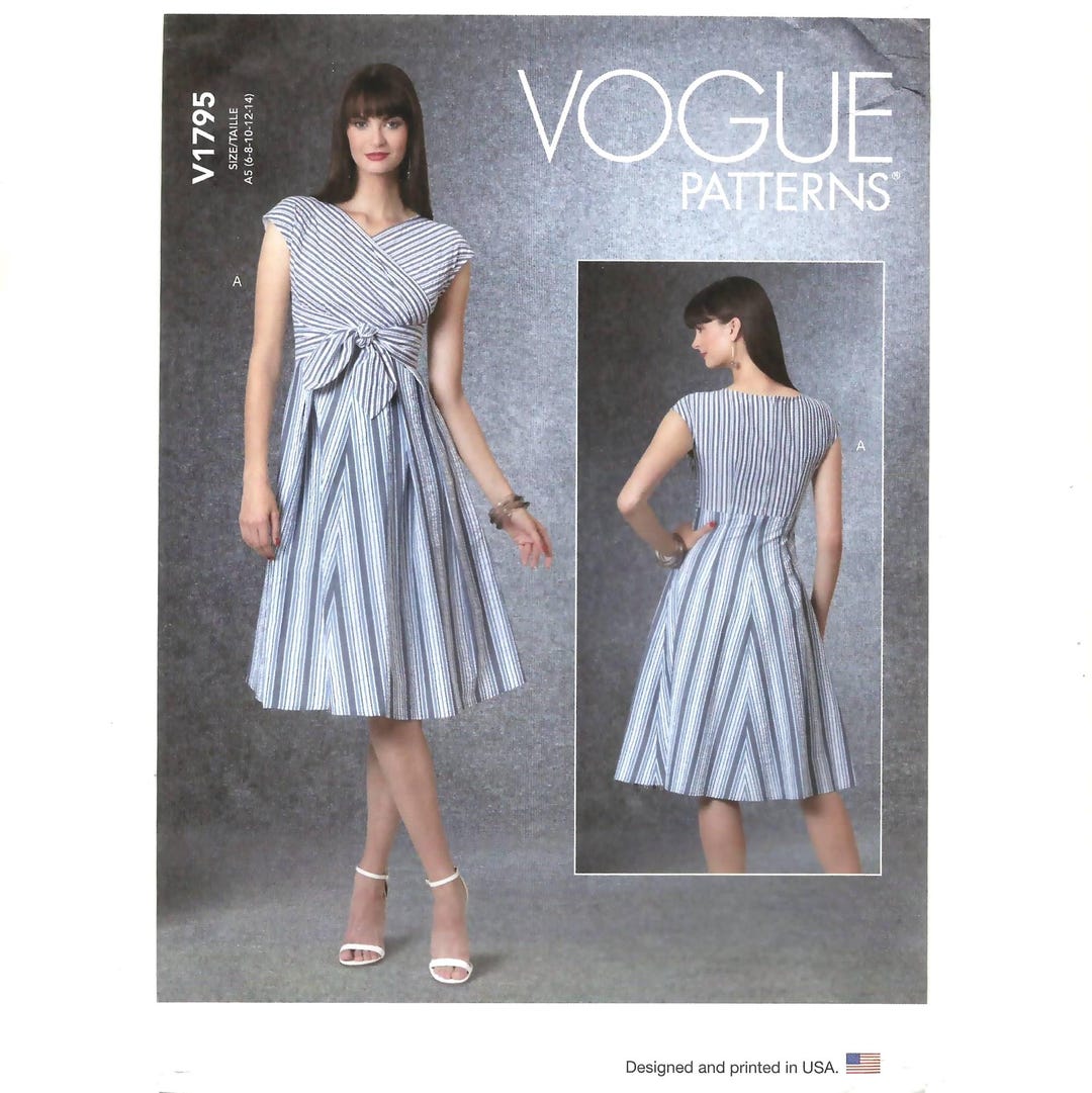Fitted Dress Sewing Pattern: Vogue V1795, Sizes 6-14, Uncut - Etsy