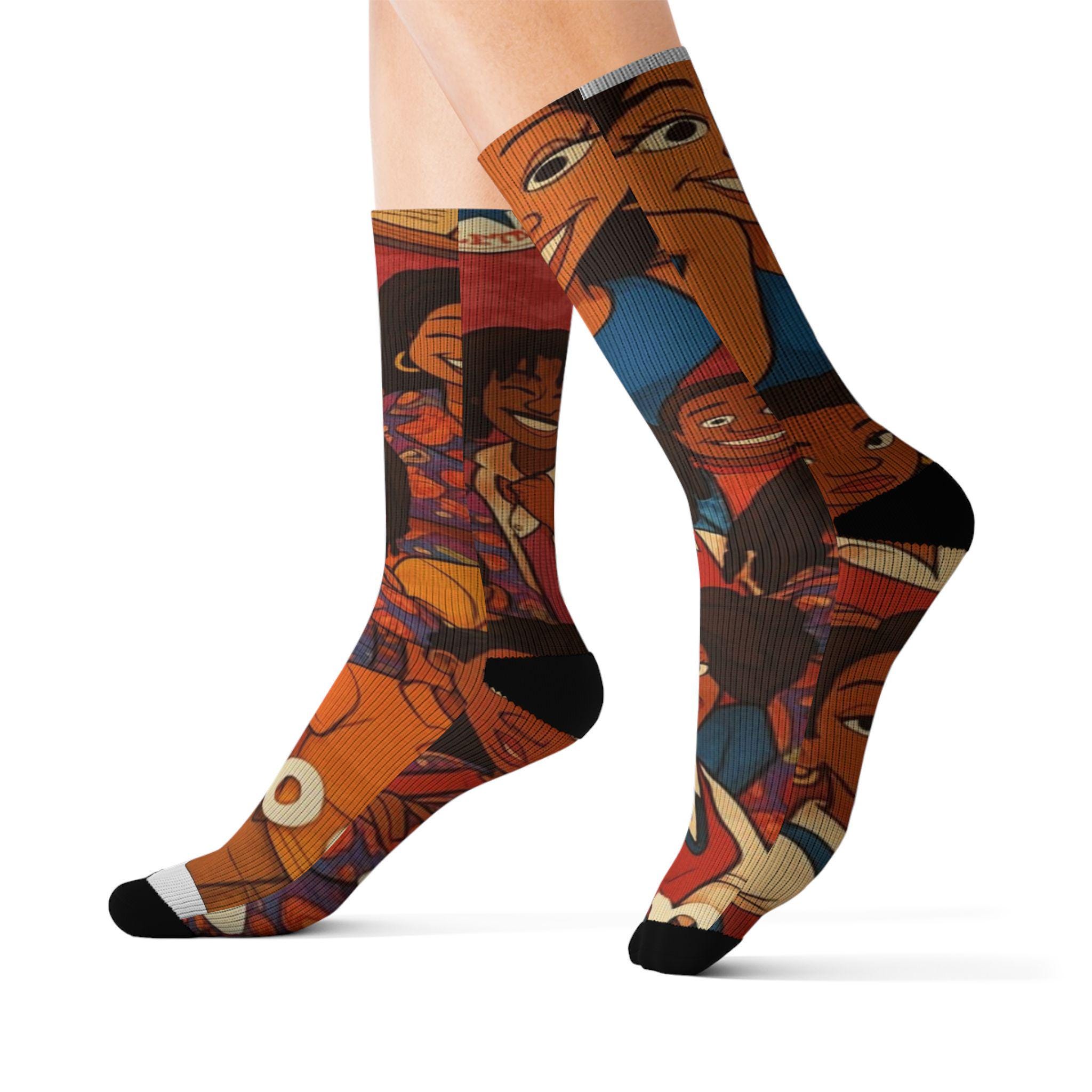 90s Moesha Inspired Socks | Retro Sitcom Aesthetic All Over Print | Y2K ...