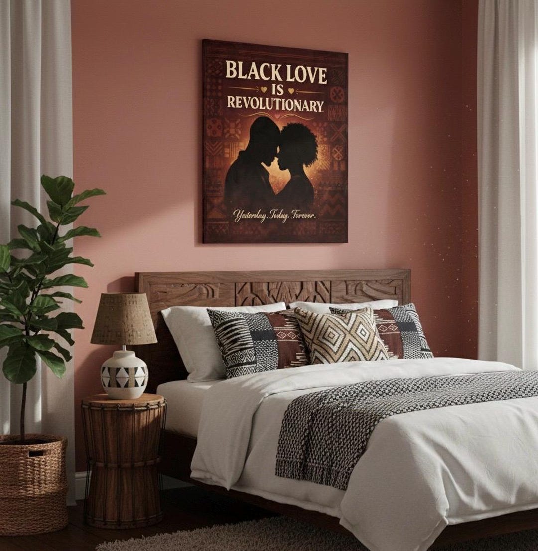 Black Love is Revolutionary Wall Art | Black History Month Printable ...