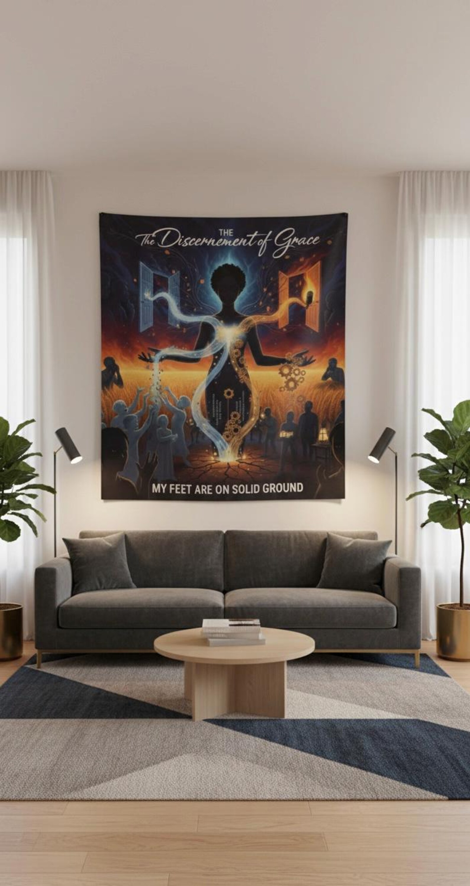 The Discernment of Grace Afrofuturism Art - Large Wall Tapestry ...