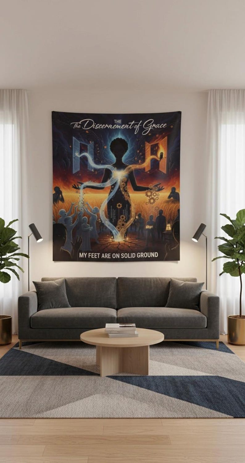 The Discernment of Grace Afrofuturism Art - Large Wall Tapestry ...