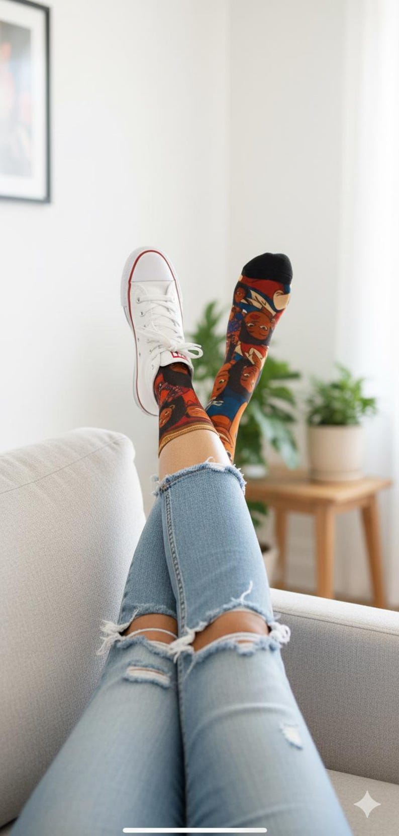 90s Moesha Inspired Socks | Retro Sitcom Aesthetic All Over Print | Y2K ...