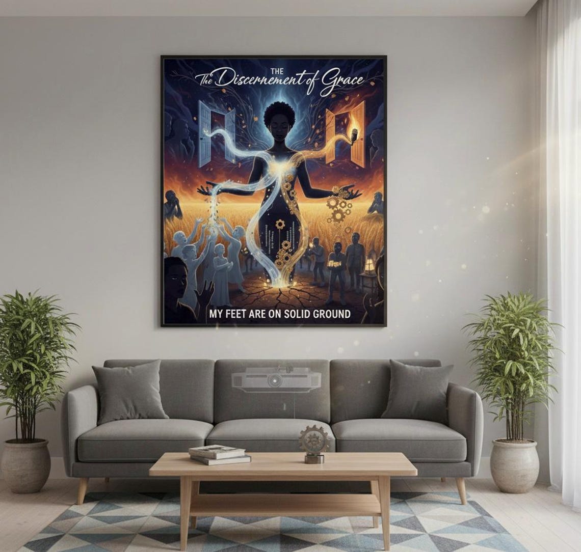 The Discernment of Grace Afrofuturism Art - Large Wall Tapestry ...