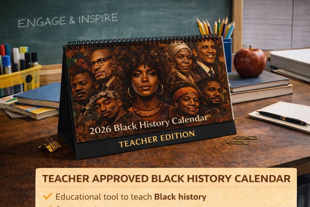 Black History Desk Calendar 2026 for Teachers | African American ...
