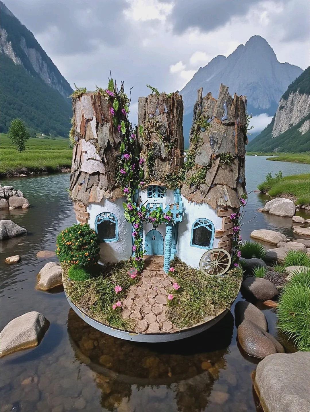 White House Peri Evi (handmade Illuminated Fairy House) - Etsy