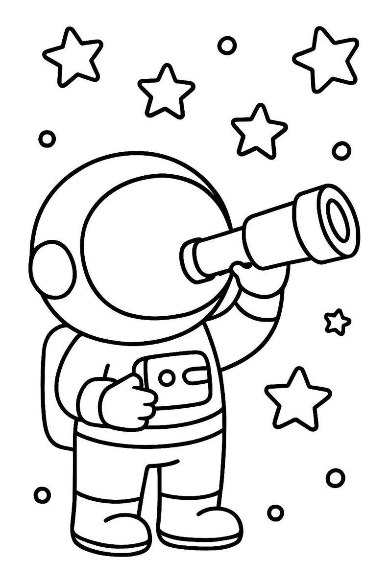 50 Space Adventure Coloring Pages for Kids - Printable A4 Pdf - Etsy
