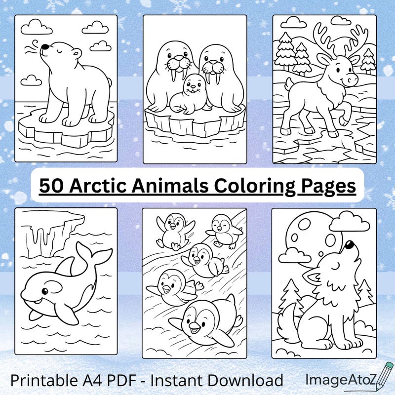 Cute Winter Animal Prints - Etsy