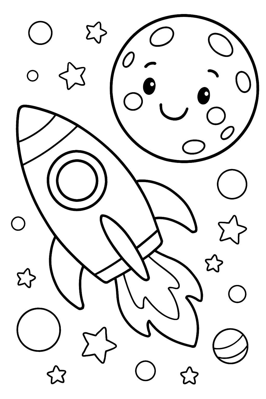 50 Space Adventure Coloring Pages for Kids - Printable A4 Pdf - Etsy