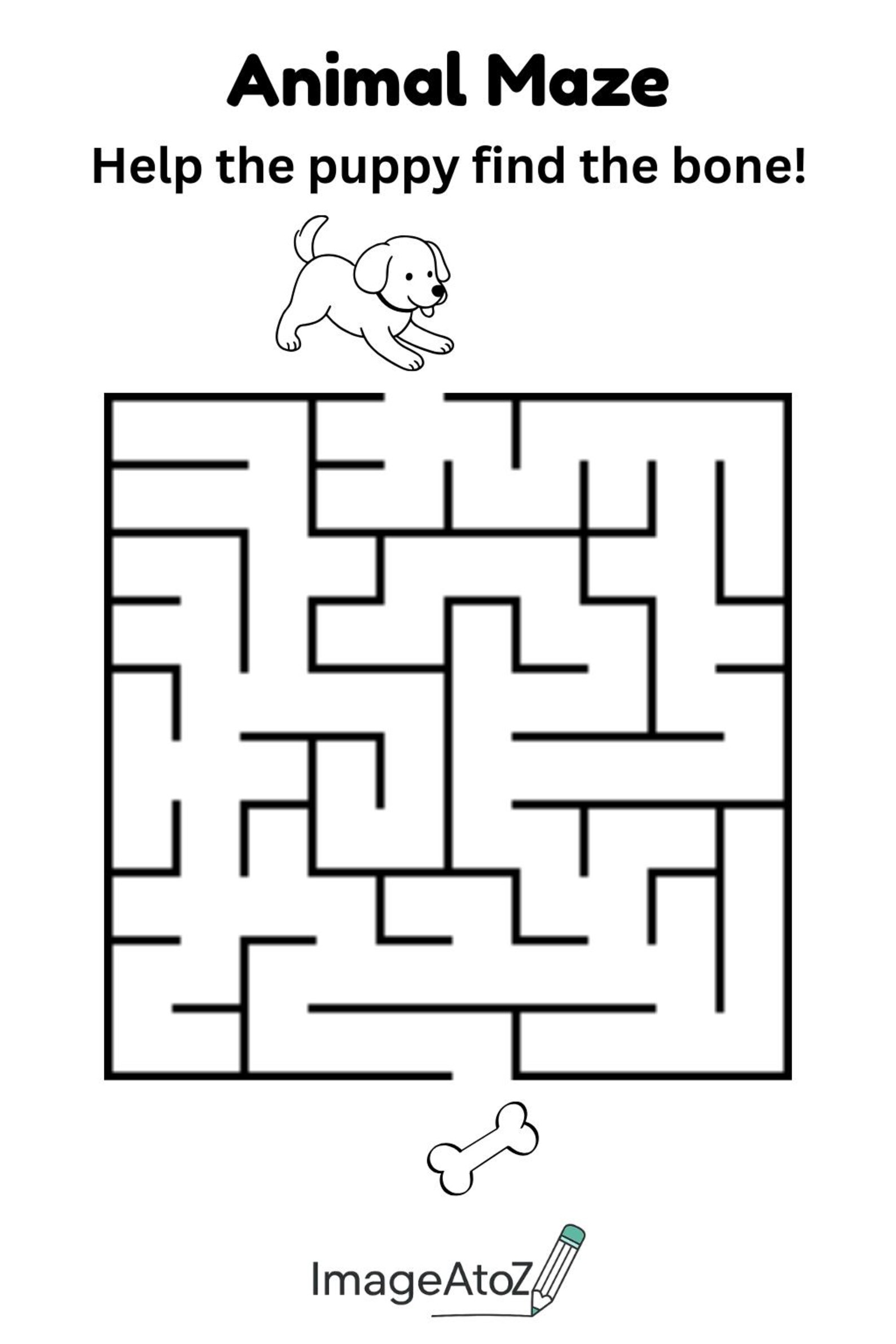 Easy Puppy Mazes for Kids – 20 Printable Mazes (ages 3–5) - Etsy Canada