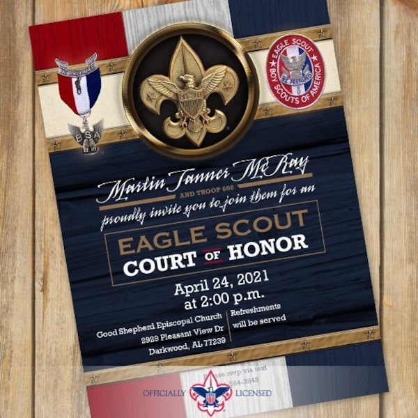 Eagle Scout Court of Honor Invitations - Etsy