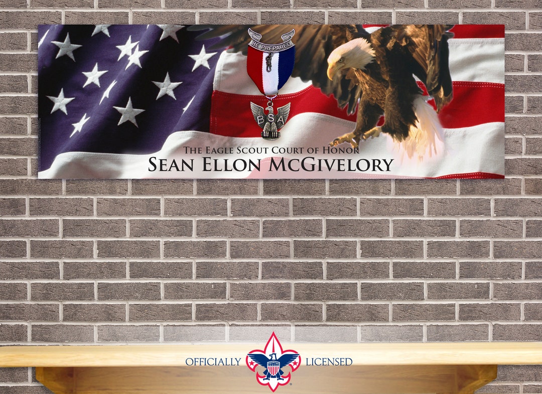 Eagle Scout Banner, Eagle Scout Court of Honor Banner, BSA, Custom ...