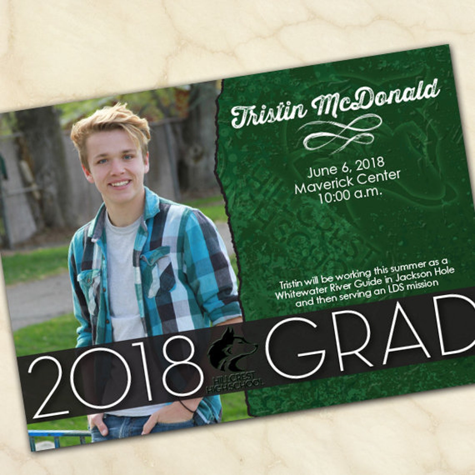 Graduation Invitations Green Graduation Invitations College | Etsy