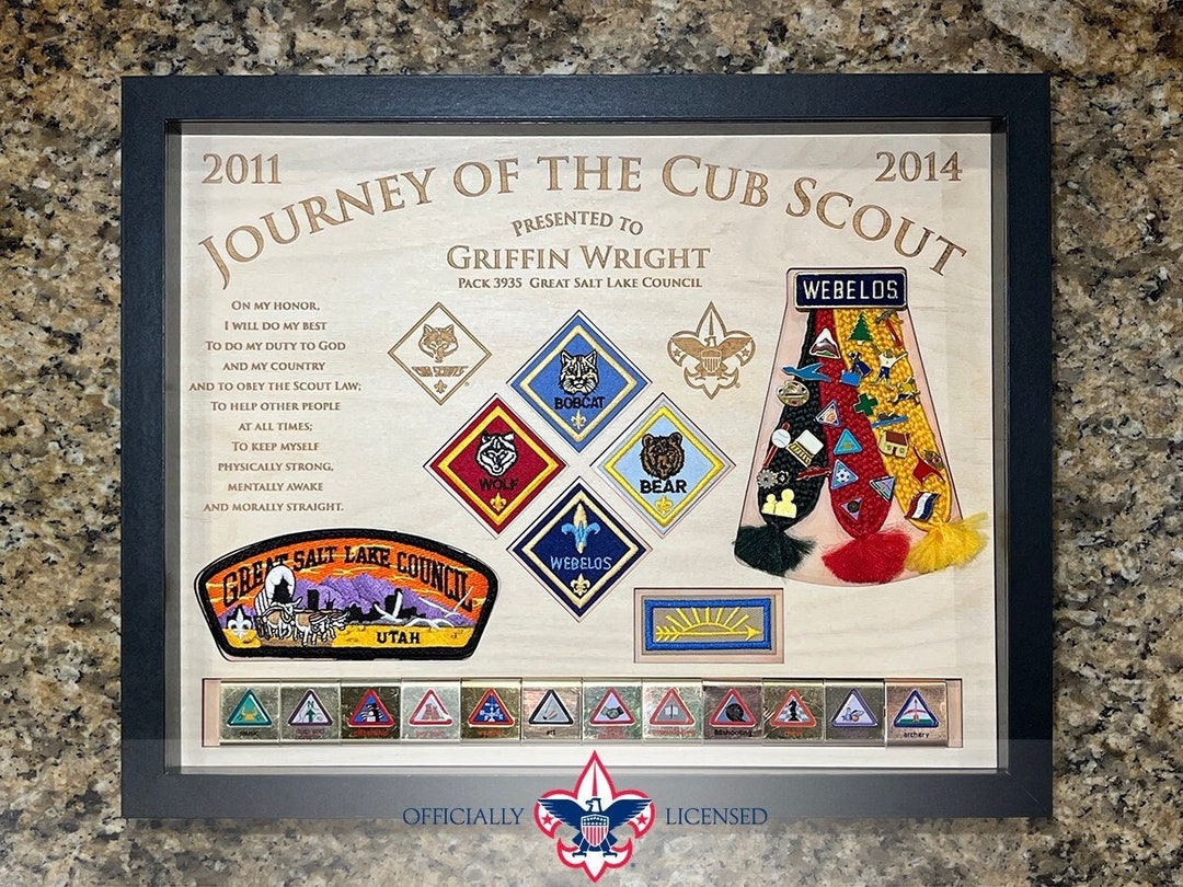 Honor the Achievement - Journey of the Cub Scout Plaque, 11x14 Wood ...