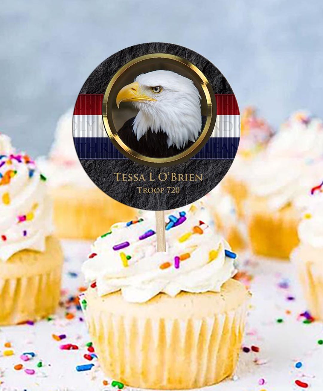 Eagle Cupcake Toppers, Court of Honor, Custom Cupcake Toppers, BSA0314B ...