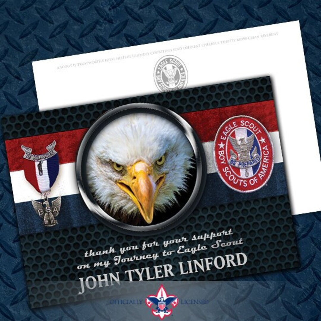 Postcard, Eagle Scout Postcard, Eagle Scout, Customized, Court of Honor ...