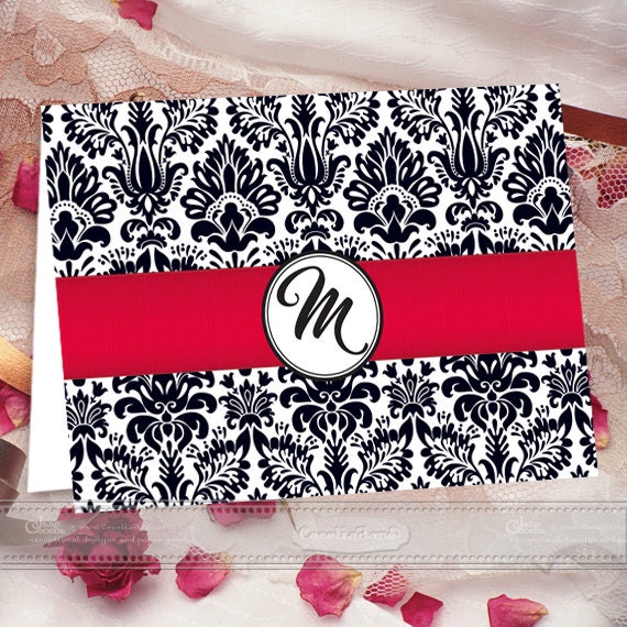 Damask Note Cards