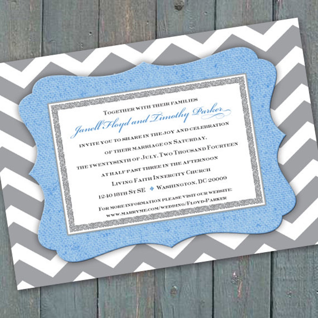 Wedding Invitations, Chevron Wedding Invitations, Baby Shower ...