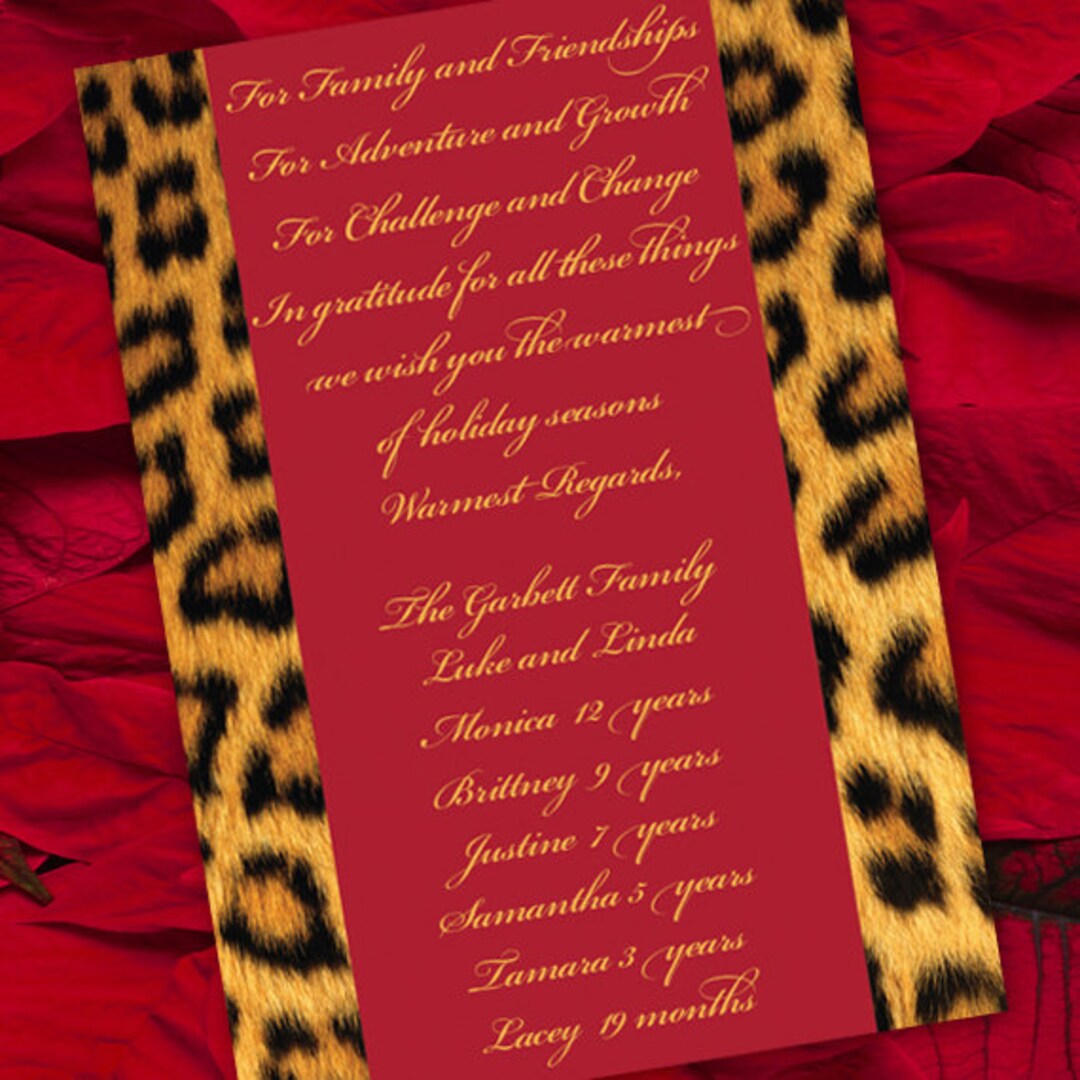 Christmas Cards Animal Print Christmas Cards Cheetah Etsy Christmas Cards Animal Print Christmas Cards Cheetah Etsy