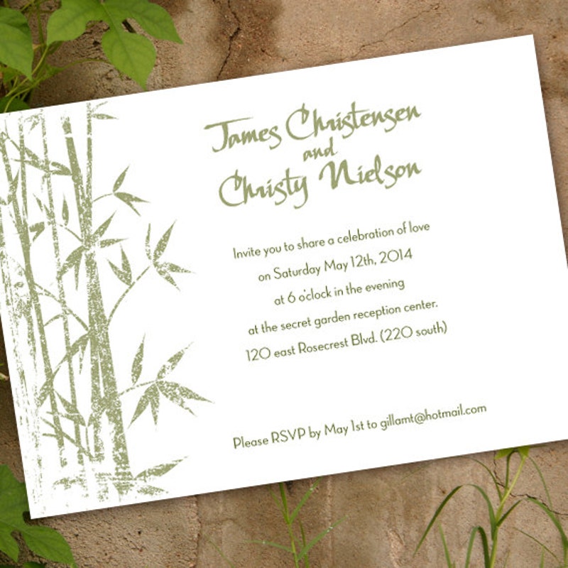 Bamboo Invitations - Etsy