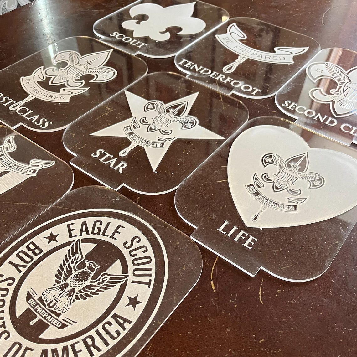 Eagle Scout Lighted Celebration, Set of 8 Lighted Acrylic Signs and ...