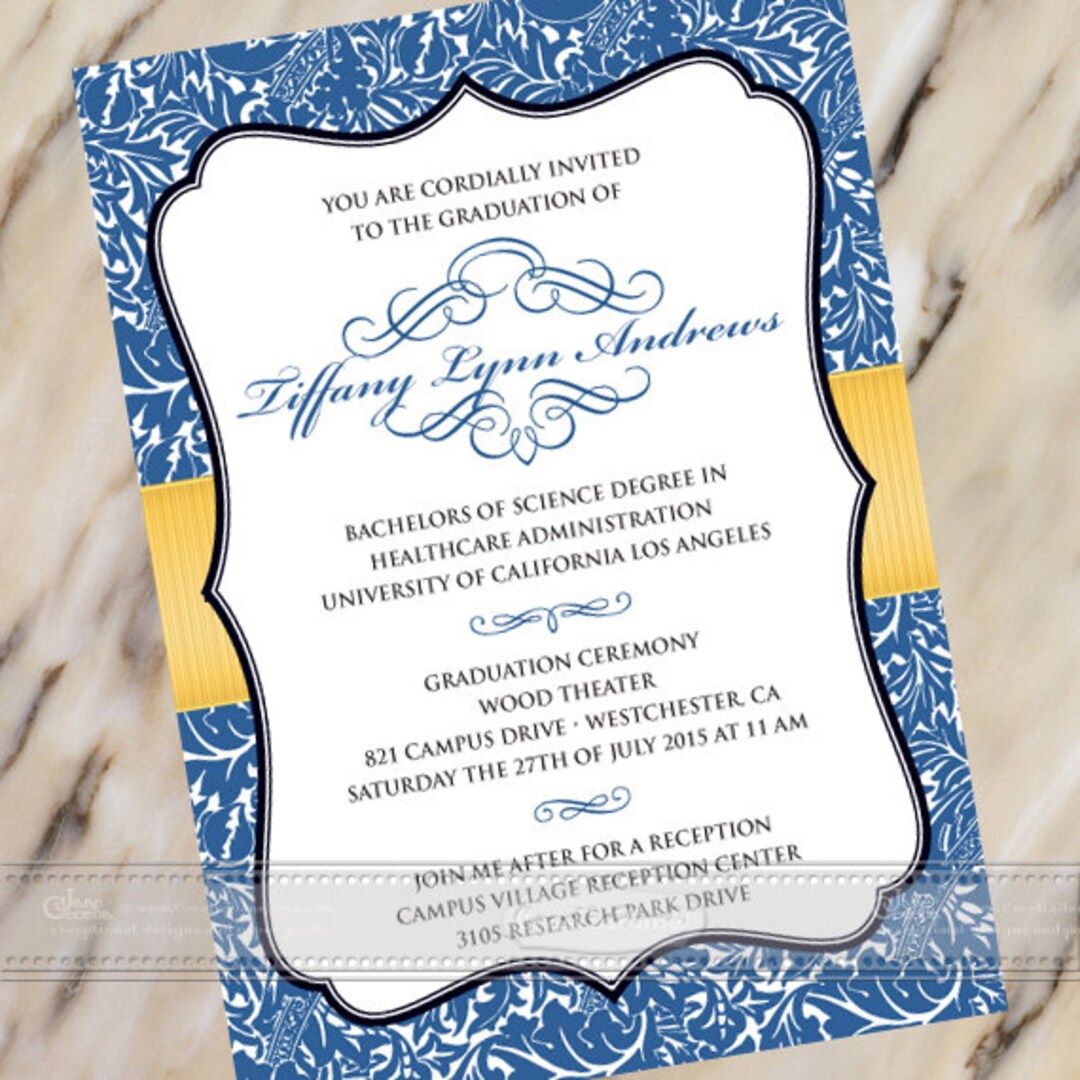 Graduation Announcements, Graduation Invitations, Royal Blue Graduation ...