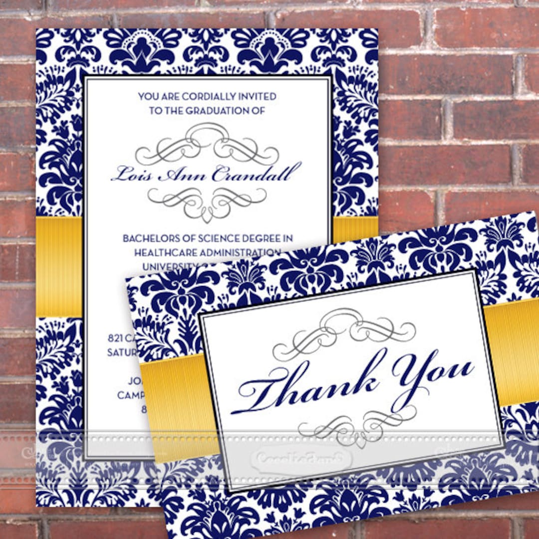 Graduation Invitations, Blue Graduation Invitations, Graduation ...