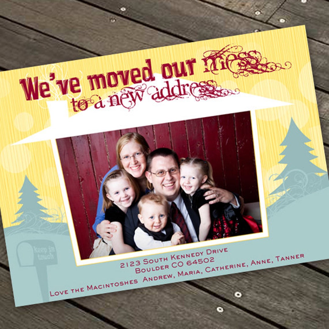 New Home Announcement, New Address, Moving Announcement, House Warming ...