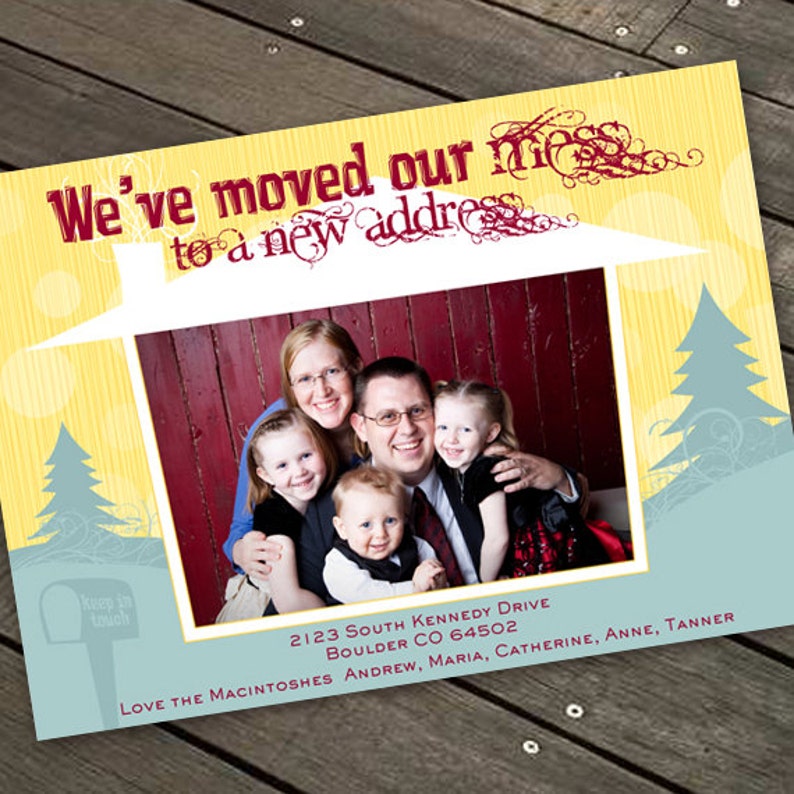 New Home Announcement, New Address, Moving Announcement, House Warming ...